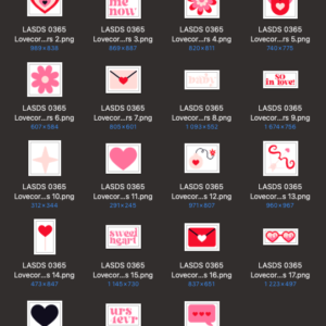 Lovecore aesthetic illustrations PNG Sticker set ⋆ The Aesthetic Shop