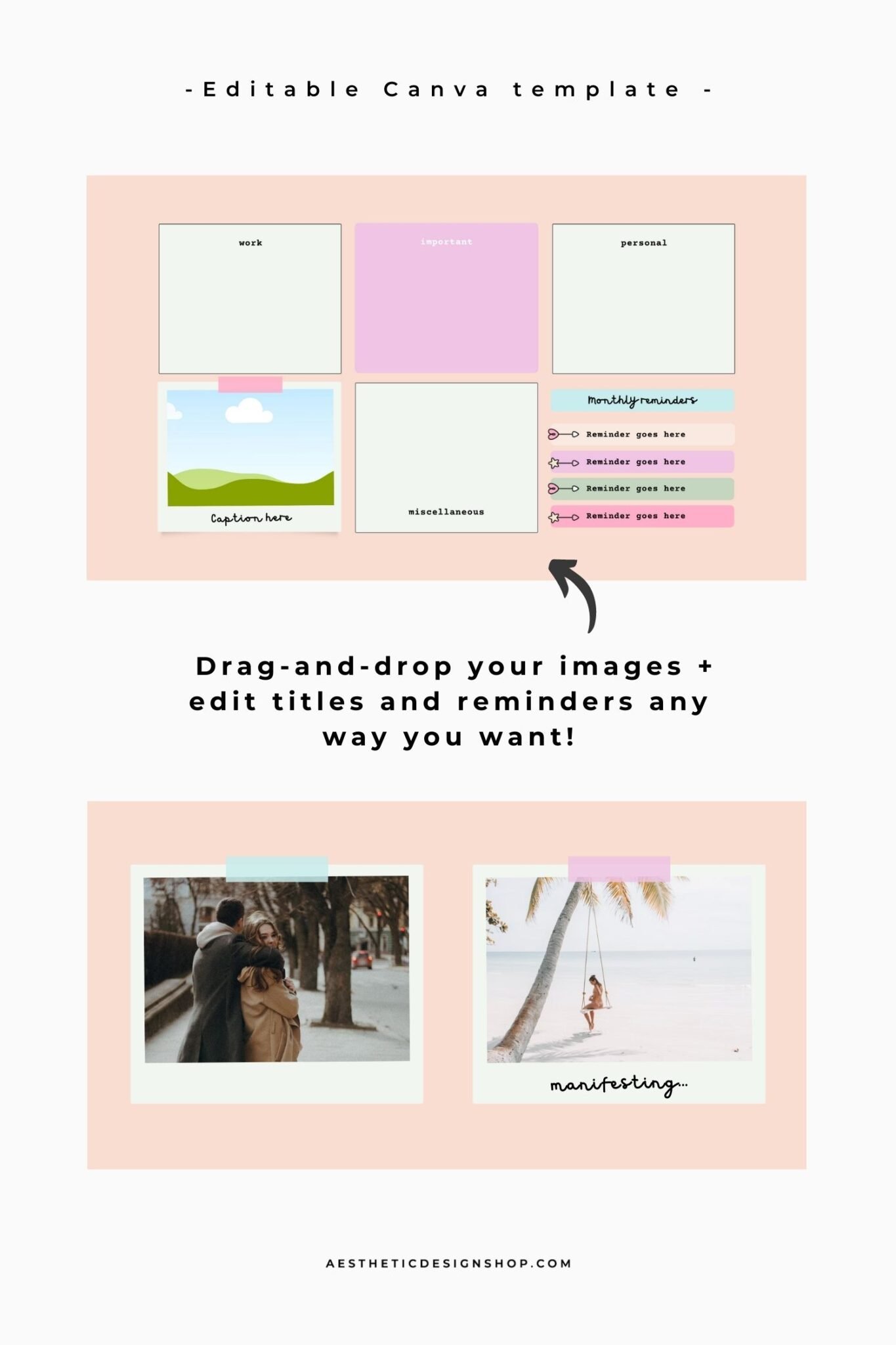 Pastel Desktop Aesthetic Set - 24 Icons + Desktop organizer Wallpaper ...