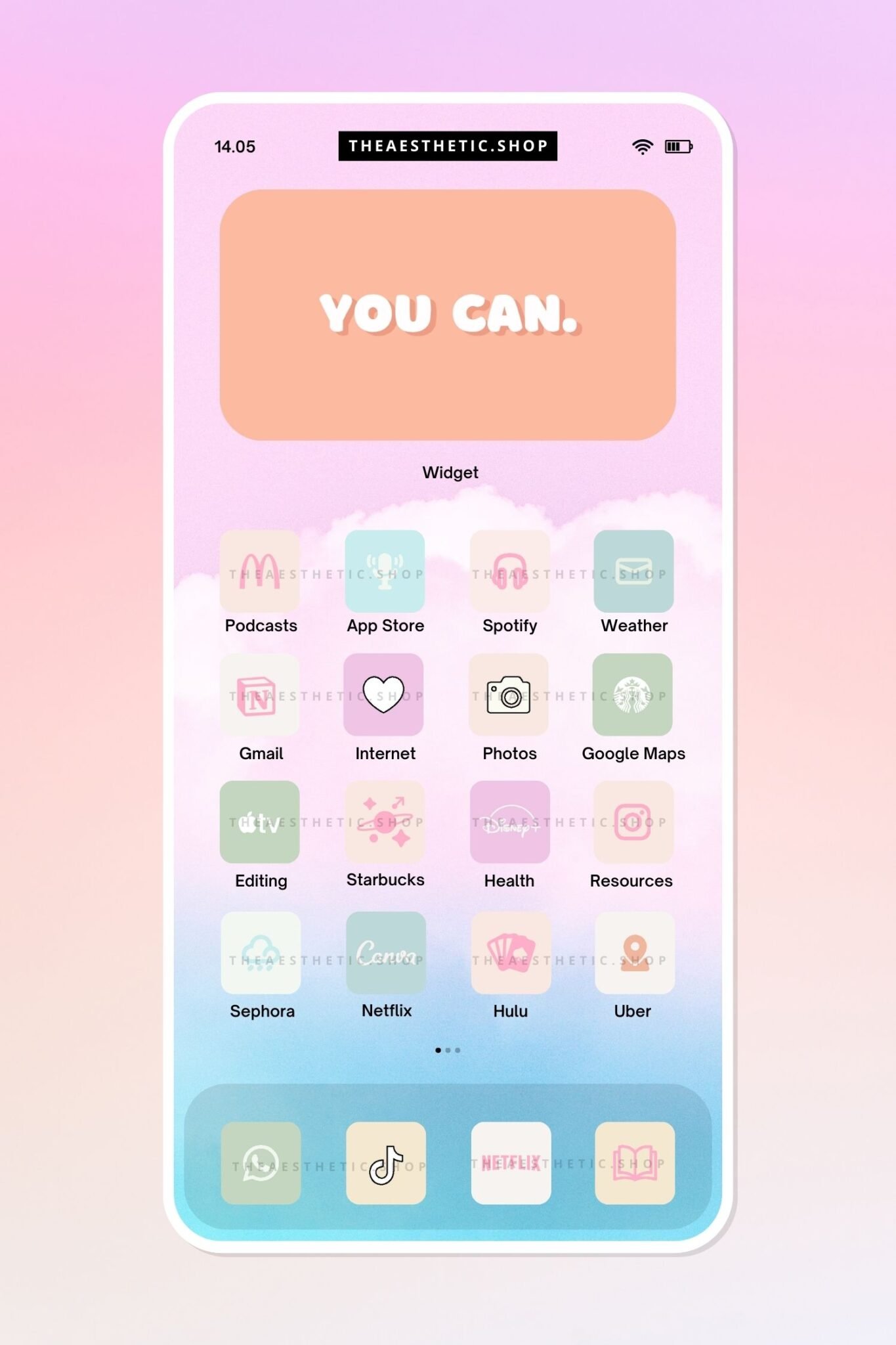 Pastel Aesthetic Tech Customization kit: 180 Phone + desktop icons ...