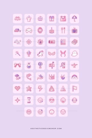 Pink Pixel Kawaii Kit - Tech Aesthetic: 112 app icons + wallpapers and ...