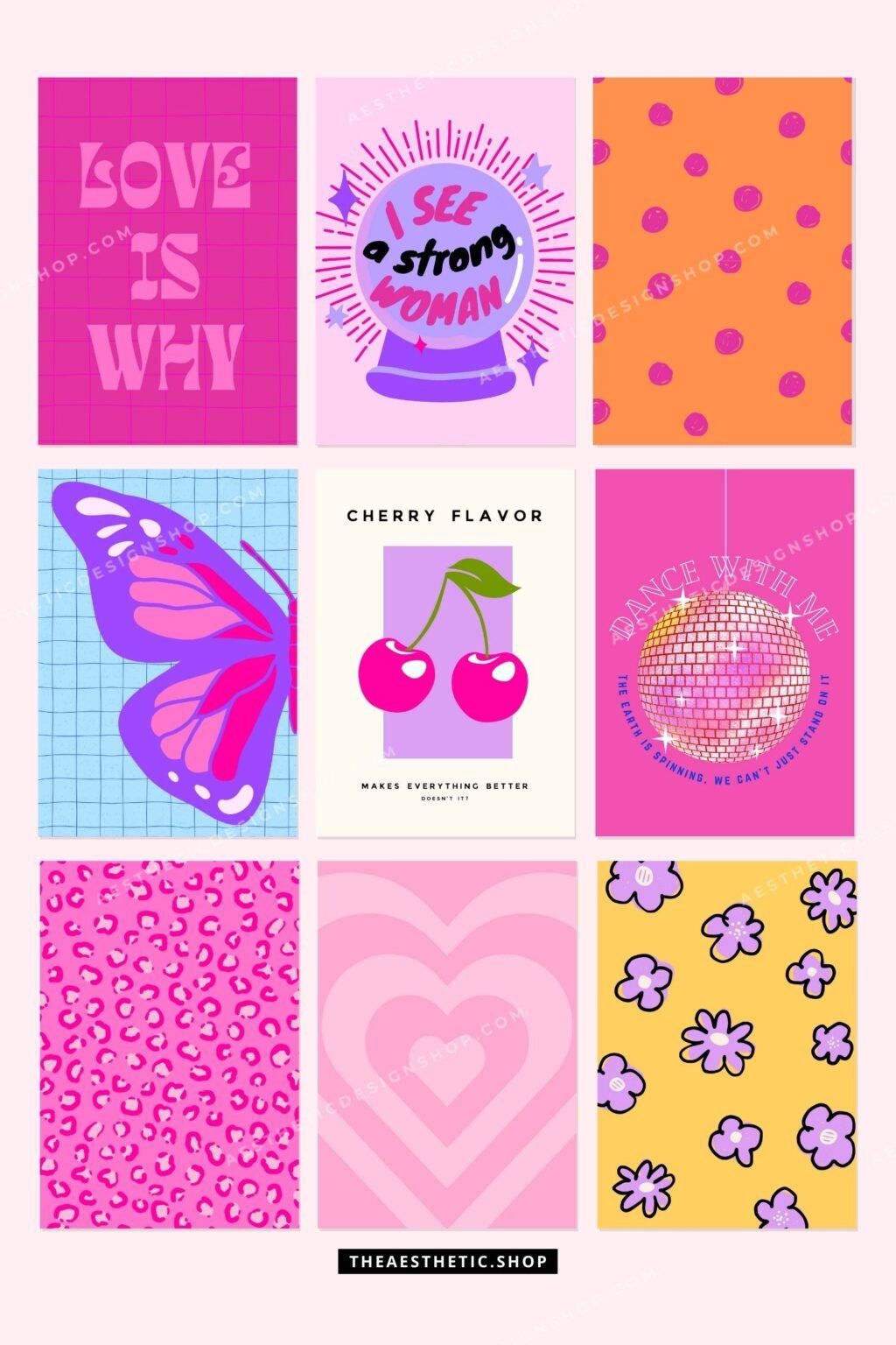 30 Preppy aesthetic DIGITAL high-resolution images for wall collages ...