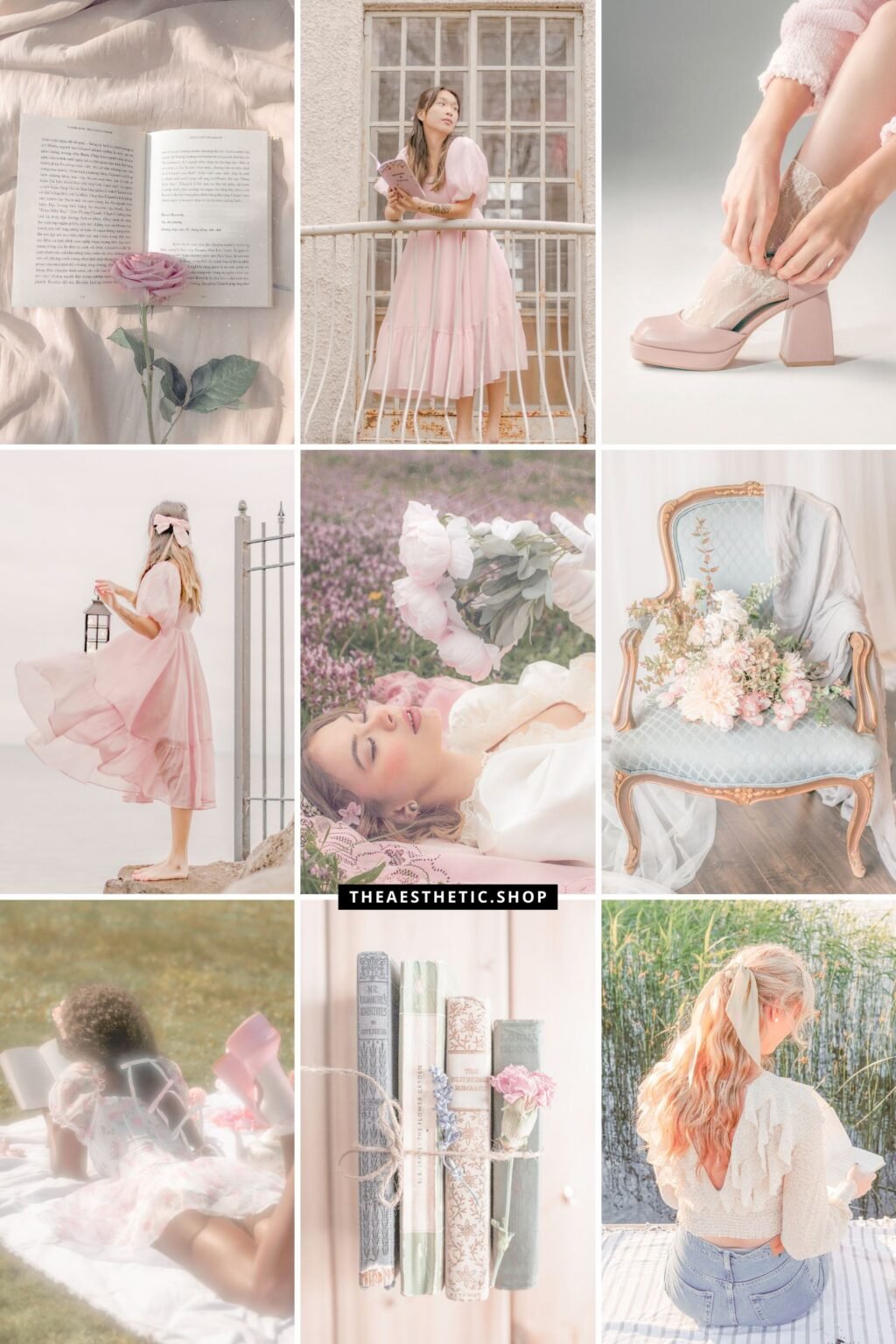 Pink Aesthetic Wall Collage Digital Images + Editable Canva Templates ⋆ ...