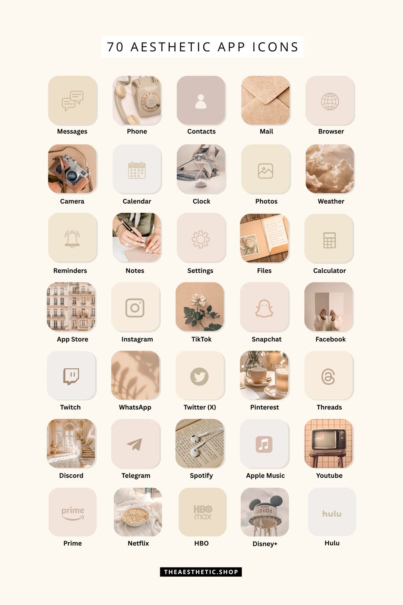 Vanilla Girl Aesthetic Customization Kit ⋆ The Aesthetic Shop by Lucy Love